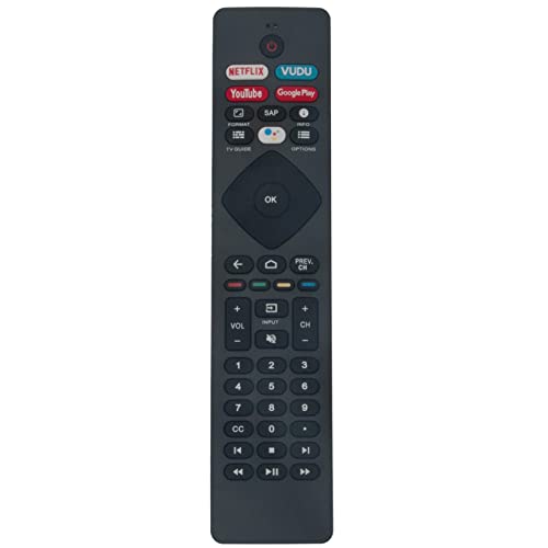 New NH800UP sub RF402A-V14 BT800 Replacement Voice Remote for Philips 4K UHD HDR LED Android Smart TV 75PFL5704/F7 50PFL5704/F7 55PFL5604/F7 65PFL5504/F7 55PFL5704/F7