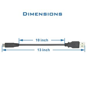 NECABLES 10 Inch Short Micro USB Charger Cable Male A to Micro B Black for Android Both Charging and Sync (10 Inches/0.8 Feet)