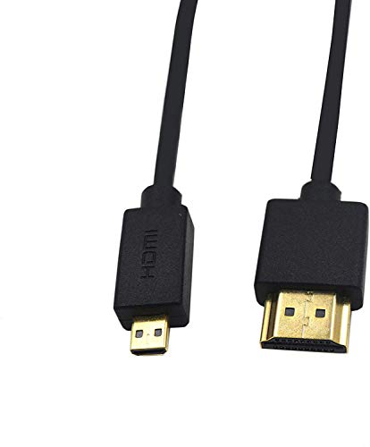 Duttek Micro HDMI to HDMI Cable, HDMI to Micro HDMI Cable, Extreme Slim Micro HDMI Male to HDMI Male Cable Support 1080P, 4K, 3D for GoPro Hero 8/7 Black,Sony A6500/A7,Canon Camera,etc(30cm/1feet)