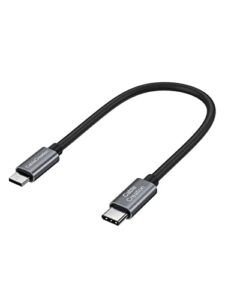 cablecreation usb c cable short 0.65 ft, usb-c to micro usb a otg cable, compatible with dji spark/dji mavic/mavic pro/mavic pro platinum/mavic air controller 0.2m, space gray