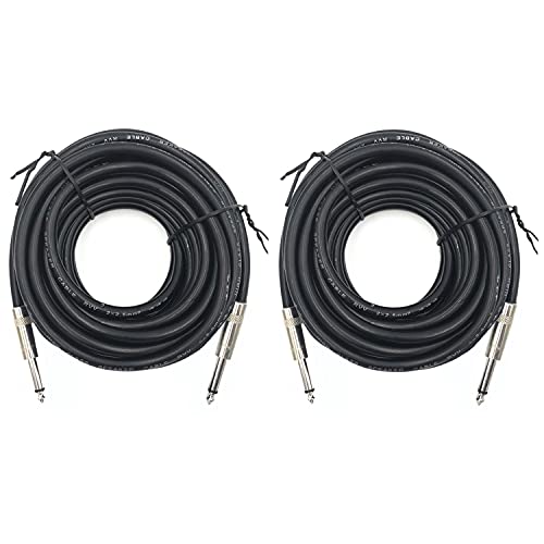 ITSROCK 2 Pack 15ft 1/4 Inch to 1/4 Inch Male Speaker Cable, 15 feet 6.35mm Stereo Audio Connection Cord, 12 Gauge AWG Wire