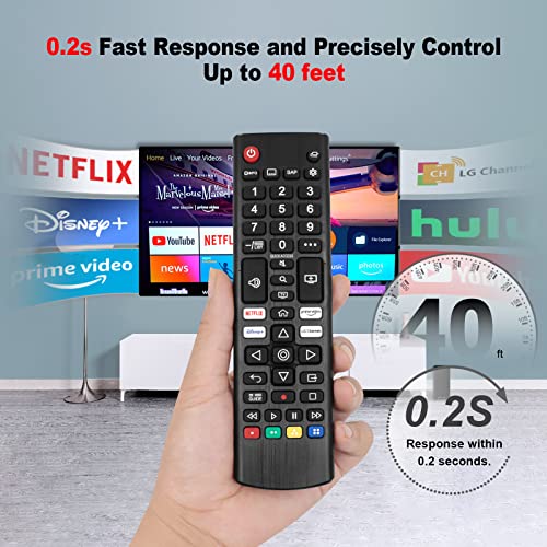 (Pack of 2) Universal Remote Control Replacement for LG-TV-Remote Compatible for LG UHD HDTV HDR LCD LED OLED Webos NanoCell QNED 4K 8K Smart TV with Prime Video, Disney, Netflix, LG Channels Button