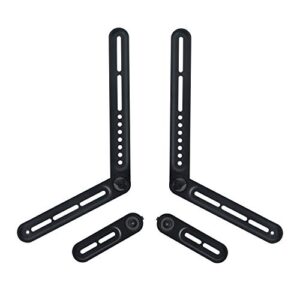 dynavista soundbar mount sound bar tv bracket for mounting above or under tv, fits 22lbs(10kg) with adjustable long and short extension arm