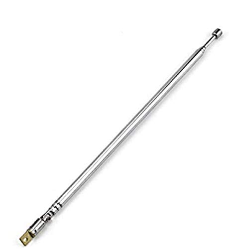 URBEST® 62.5cm 4 Sections Stainless Steel AM FM Telescopic Radio Antenna Pole Replacement