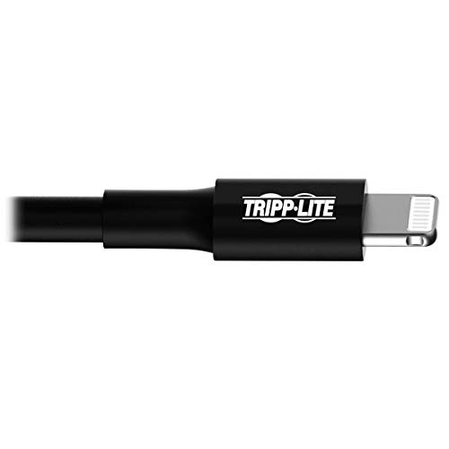 Tripp Lite Apple MFI Certified 10 inch Lightning to USB Cable Sync Charge iPhone/iPod/iPad - Black (M100-10N-BK)