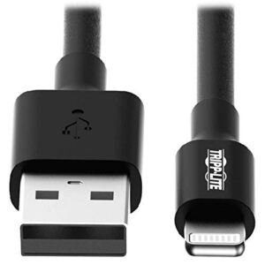 Tripp Lite Apple MFI Certified 10 inch Lightning to USB Cable Sync Charge iPhone/iPod/iPad - Black (M100-10N-BK)