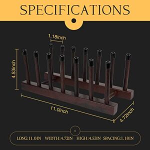 NUSWOR Vinyl Record Cleaning Supporting Drying Rack, CD and Album Display/Storage Holder, Wenge Wood Stand That can Stack up 36 Discs of 7" 10''12", Practical LP Organizer/Turntable Accessories