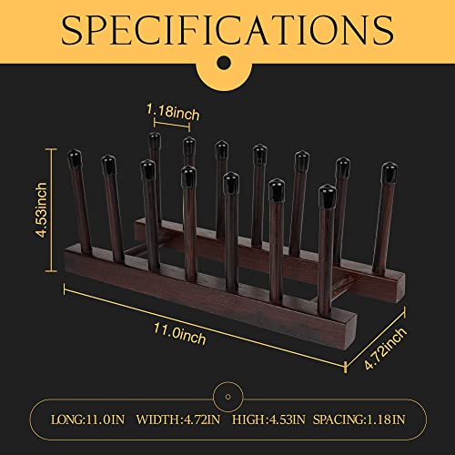 NUSWOR Vinyl Record Cleaning Supporting Drying Rack, CD and Album Display/Storage Holder, Wenge Wood Stand That can Stack up 36 Discs of 7" 10''12", Practical LP Organizer/Turntable Accessories