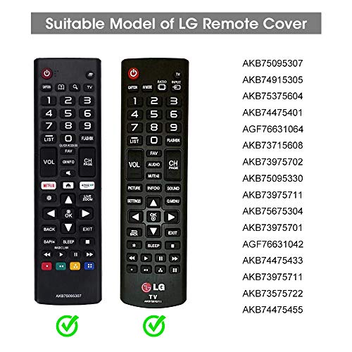 2 Pack Silicone Protective Case for LG AKB75095307 AKB75375604 AKB74915305 Remote Control, Shockproof Anti-Lost Remote Cover Holder Skin Sleeve Protector for LG Smart TV Remote (Glow Green+Glow Blue)