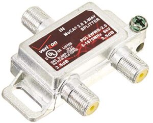 verizon fios 2 way moca 2.0 splitter pdi-2wwb-2.0 3.5db with screw set