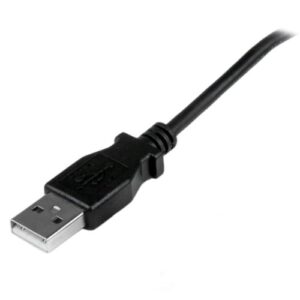 StarTech.com 1m Micro USB Cable Cord - A to Up Angle Micro B - Up Angled Micro USB Cable - 1x USB A (M), 1x USB Micro B (M) - Black (USBAUB1MU)