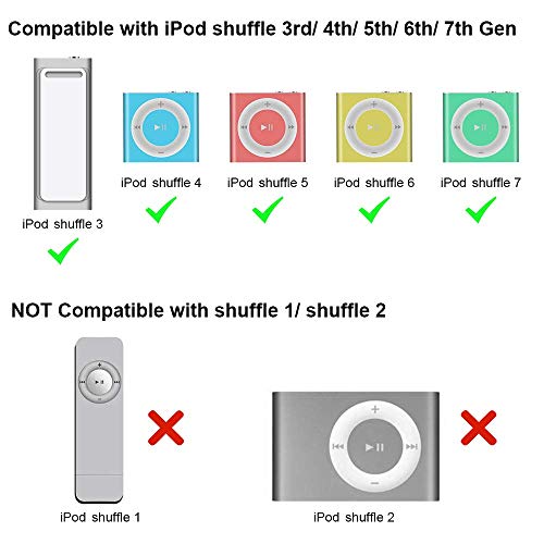 iPod Shuffle Cable, 2 Pack 3.5mm Jack/Plug to USB USB Power Charger Sync Data Transfer Cable for iPod Shuffle 3rd 4th MP3/MP4