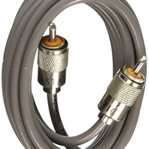 Astatic 302-10274 9 Foot Gray RG8X Cable with PL259 Connectors