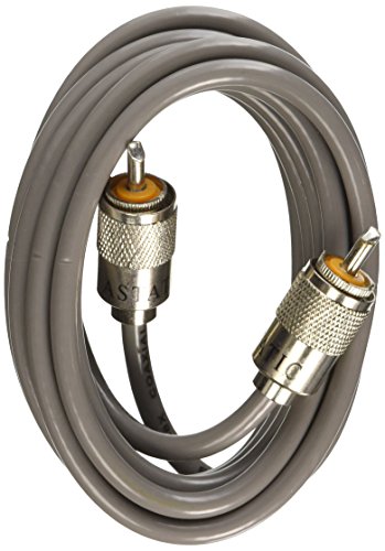 Astatic 302-10274 9 Foot Gray RG8X Cable with PL259 Connectors