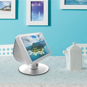 ATOPKUWAR Stand for Amazon Echo Show 8, Echo Show 8 Adjustable Stand, Horizontal 360 Rotation Longitudinal Angle Change Echo Show 8 White MY012-02