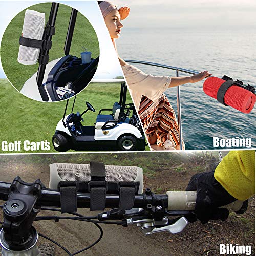 Upgraded Portable Speaker Mount for Golf Cart Railing Bike,TOOVREN Wireless Bluetooth Speakers/Water Bottle Holder Adjustable Strap fit Most Speaker,Golf Cart Accessories Applicable to Rail/Cross bar