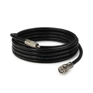 Black, 3 ft BNC to RCA RG6 Cable - Professional Grade - Male BNC to Male RCA Cable - BNC Cable - 75 Ohm Coaxial, 50/75 Ohm Connectors, SDI, HD-SDI, CCTV, Camera, and More - 3 Feet Long, in Black