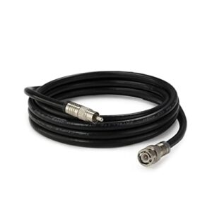 Black, 3 ft BNC to RCA RG6 Cable - Professional Grade - Male BNC to Male RCA Cable - BNC Cable - 75 Ohm Coaxial, 50/75 Ohm Connectors, SDI, HD-SDI, CCTV, Camera, and More - 3 Feet Long, in Black