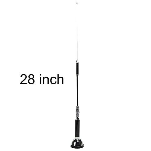 CB Antenna 28 inch for CB Radio 27 Mhz,Portable Indoor/Outdoor Antenna Full Mount Kit for Mobile/Car Radio Antenna Compatible with Midland Cobra Uniden Anytone