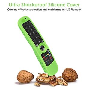 EVAHOM Remote Case for LG AN-MR21GA / AN-MR21GC, LG Magic Remote 2021 Cover with Anti-Shock Anti-Slip, Protective Silicone Sleeve Green Glow in Dark