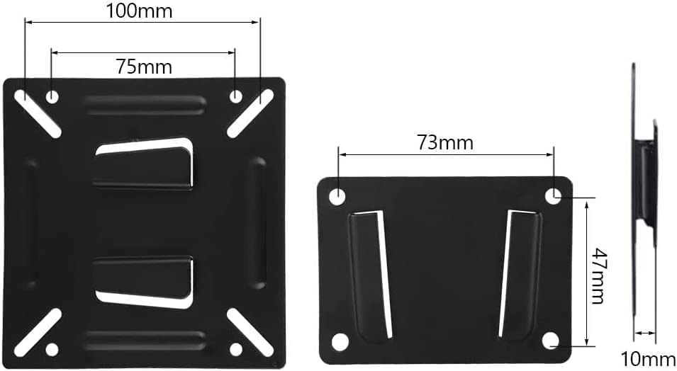 Wall Hung TV Bracket, RV TV Mount for 14-32Inch TV Large Load Solid Support Monitor Wall Mount for Camper Small Monitor LED LCD Flat Screen TVs, 4.7 x 4.7 x 0.3 in