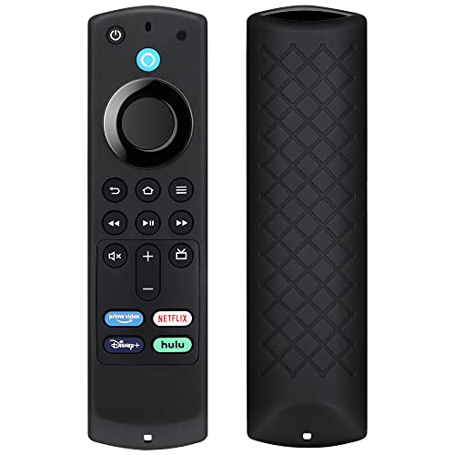 Remote Cover for FirTV Stick 4k Max/FirTV Stick (3rd Gen) 2021/FirTV Stick (2nd Gen and 3rd Gen)/Firstick 4k 2018(2020) Silicone Remote Sleeve Cover-Black