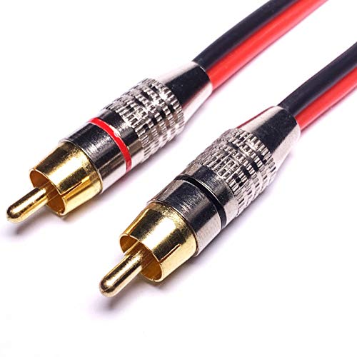 CESS-024-3f Banana Plug to RCA Cable, Phono Banana Speaker Cable, 2 Channels (14AWG 3 Feet)