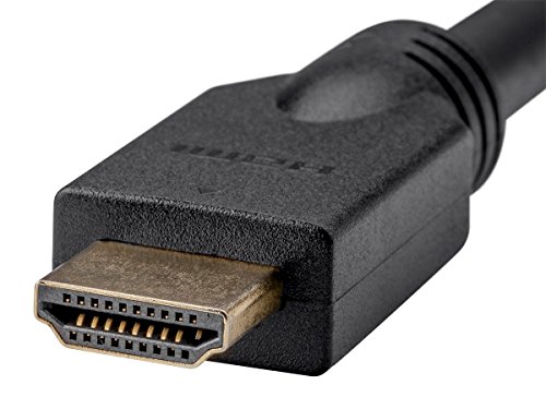 Monoprice HDMI Cable - 15 Feet - Black (No Logo) | High Speed, 4K@60Hz, HDR, 18Gbps, 26AWG, YUV 4:4:4, CL2, Compatible with UHD TV and More - Commercial Series