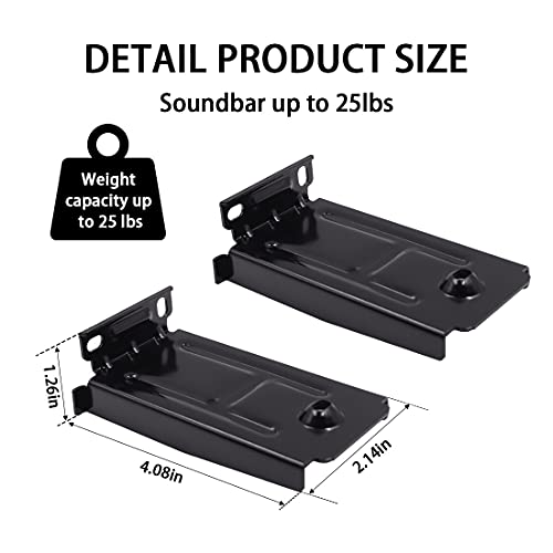 Qzanyee Life Black Wall Bracket for LG SL8YG SN8YG SN9YG SN10YG SL9YG SL10YG SN11RG Sound Bar Wall Mount