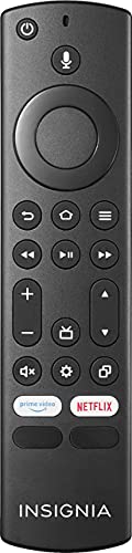 Insignia Remote (NS-RCFNA-21 Rev E) with Microphone for Fire TV - Black (Renewed)