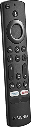 Insignia Remote (NS-RCFNA-21 Rev E) with Microphone for Fire TV - Black (Renewed)