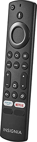 Insignia Remote (NS-RCFNA-21 Rev E) with Microphone for Fire TV - Black (Renewed)