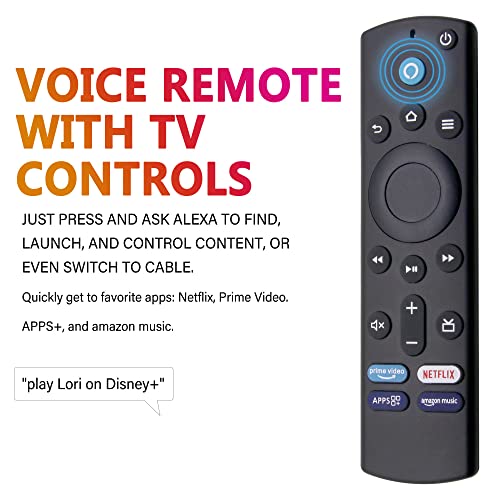 MYHGRC L5B83G Voice Remote Control (3rd gen) Replace for Amazon Fire TV Stick (2nd Gen, 3rd Gen, Lite, 4K), Fire TV Cube (1st Gen and Later) and Fire TV (3rd Gen), with TV Control