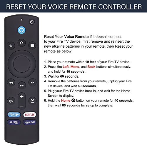 MYHGRC L5B83G Voice Remote Control (3rd gen) Replace for Amazon Fire TV Stick (2nd Gen, 3rd Gen, Lite, 4K), Fire TV Cube (1st Gen and Later) and Fire TV (3rd Gen), with TV Control