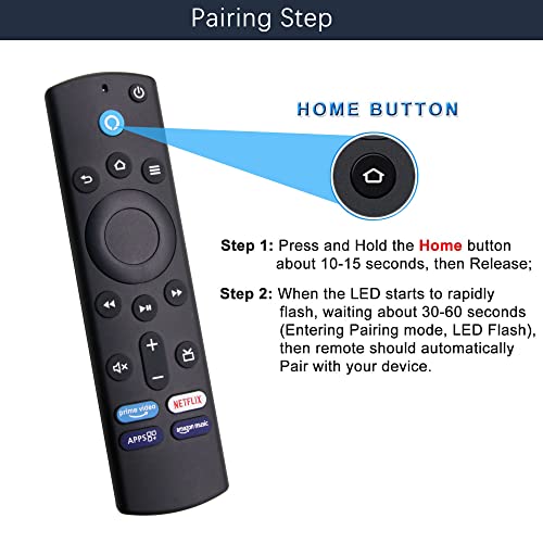 MYHGRC L5B83G Voice Remote Control (3rd gen) Replace for Amazon Fire TV Stick (2nd Gen, 3rd Gen, Lite, 4K), Fire TV Cube (1st Gen and Later) and Fire TV (3rd Gen), with TV Control