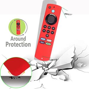 Silicone Case for Fir TV Stick Lite(2nd gen) Remote Control, Anti- Slid Shockproof Bright Color Silicone Cover with Lanyard(Pink)