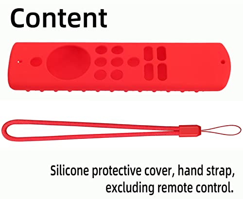 Silicone Case for Fir TV Stick Lite(2nd gen) Remote Control, Anti- Slid Shockproof Bright Color Silicone Cover with Lanyard(Pink)