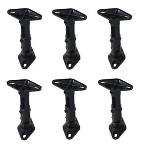 videosecu 6 black universal satellite studio speaker mounts/brackets for walls and ceilings 1up (black, 6 pack)