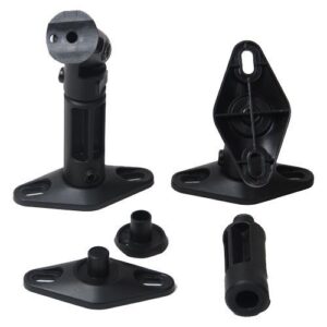 Videosecu 6 Black Universal Satellite Studio Speaker Mounts/Brackets for Walls and Ceilings 1UP (Black, 6 Pack)