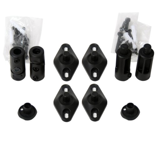 Videosecu 6 Black Universal Satellite Studio Speaker Mounts/Brackets for Walls and Ceilings 1UP (Black, 6 Pack)