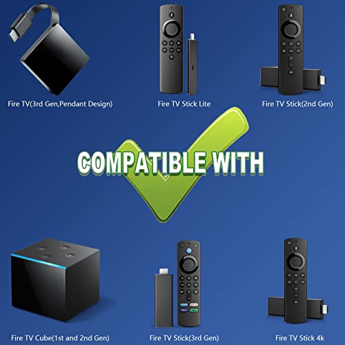 New 2nd Gen Voice Remote Control Replacement DR49WK B PE59CV for Amazon Fire TV Stick (2nd Gen/3rd Gen/Lite/4K) Fire TV Cube (1st Gen/2nd Gen, and Later) Fire TV (3rd Gen, Pendant Design)