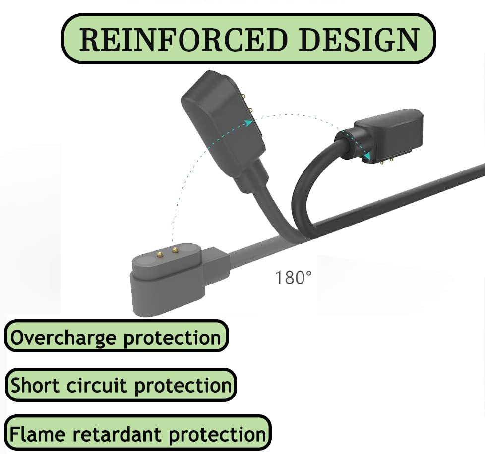 Replacement Charger Compatible with HidrateSpark PRO/HidrateSpark Steel Smart Water Bottle Charger Charging Cable Cord Magnetic USB Cradle Line Accessories (Black)