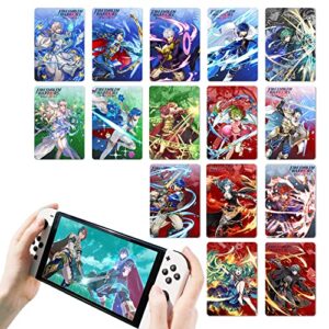 15pcs nfc cards for fire emblem engage mini amibo cards, unlimited use compatible with switch wii u and new 3ds