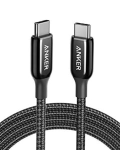 anker usb c cable, powerline+ iii usb c to usb c (6ft 2.0) usb-if certified cable, 60w power delivery charging for apple macbook, ipad pro 2020, ipad air 4, google pixel, and more (black)