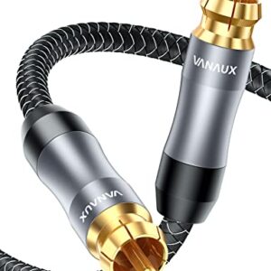 VANAUX Subwoofer Cable, 3.2ft Digital Coaxial Audio Cable, RCA to RCA Cables,Male to Male[20AWG,Gold-Plated,Braided Jacket] for Home Theater, HDTV, Amplifier Speaker Soundbar(1m/3.2ft)