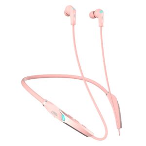 tangsanmei’s shop bluetooth headset, e5, tws neck hangs headphones,answer phone, listen to music, 10 meters lossless transmission, ipx5 waterproof and sweat, suitable for running, walk(pink)