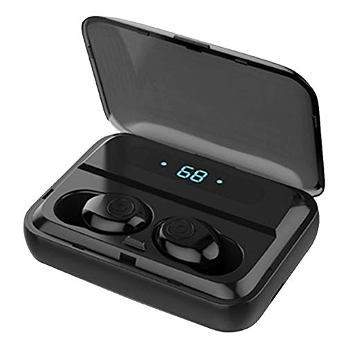 fosa1 Wireless Earbuds Mini Portable Bt Headphones Sports Stereo Sound Earphone with Wireless Charging Box Support LED Power Digital Display for Home Office Outdoor Sport