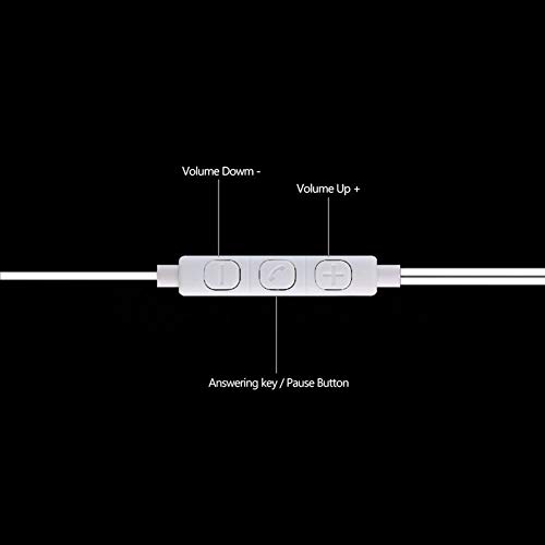 HOVTOIL Air Tube Earphone 3.5mm Universal Anti-Radiation Binaural Air Tube Earphones with Mic Compatible with iPhone High Performance White