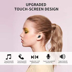 Bluetooth 5.0 Wireless Earbuds,Deep Bass Sound 15H Playtime IPX5 Waterproof Earphones Call Clear with Microphone in-Ear Stereo Headphones Comfortable for iPhone, Android 21