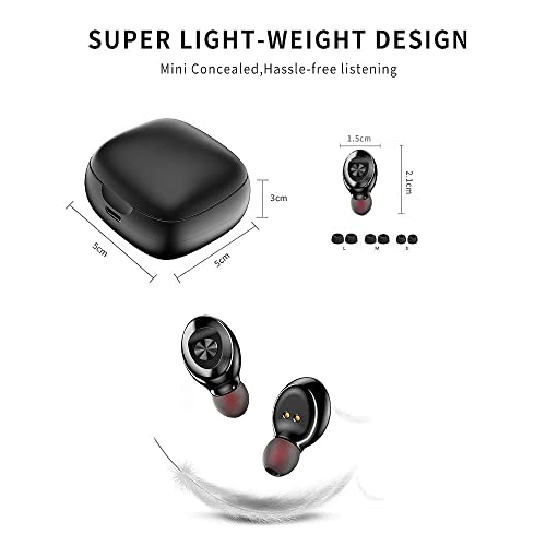 Bluetooth 5.0 Wireless Earbuds,Deep Bass Sound 15H Playtime IPX5 Waterproof Earphones Call Clear with Microphone in-Ear Stereo Headphones Comfortable for iPhone, Android 21